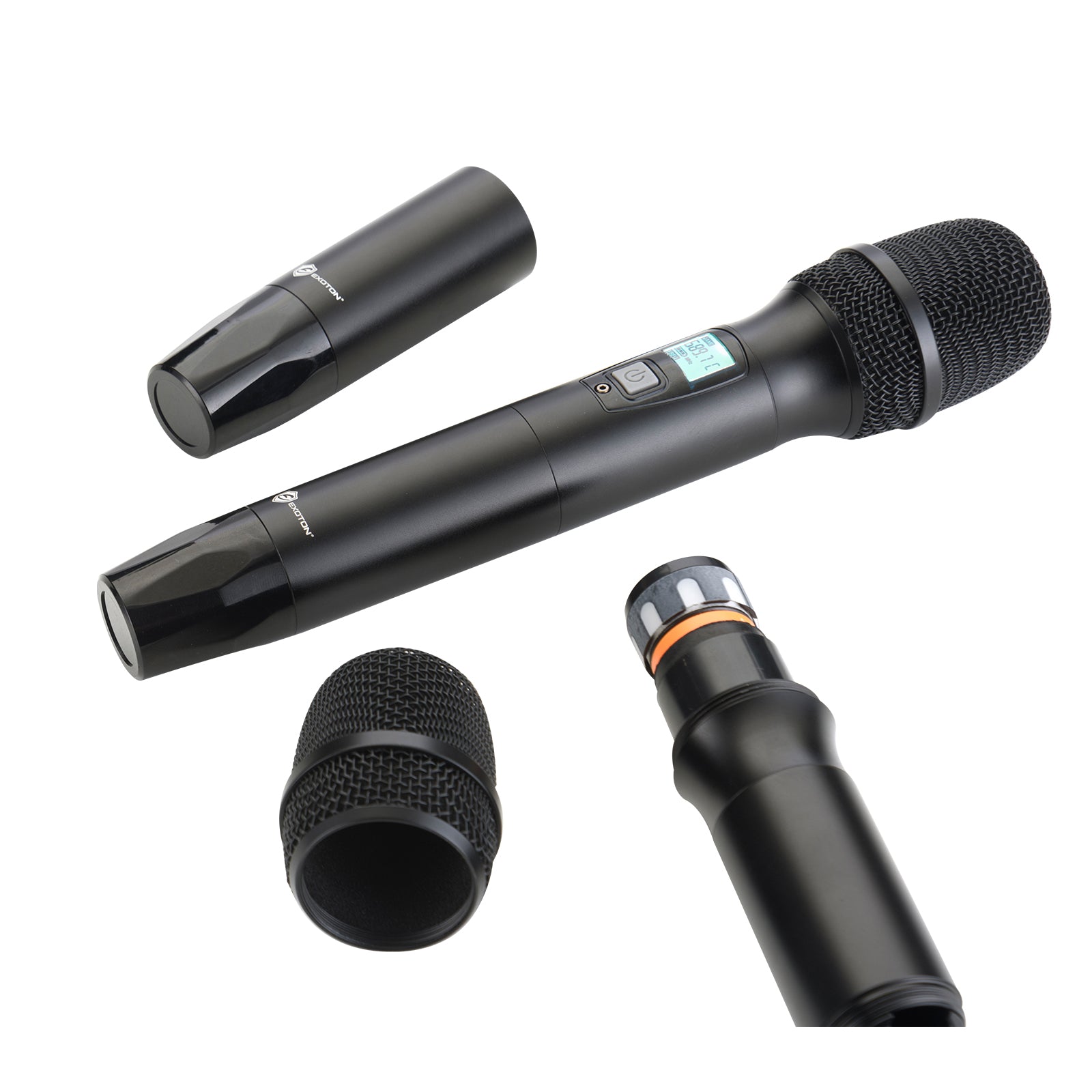 EXOTON MU-4 Wireless Microphone System 4 Channel UHF Cordless Handheld ...