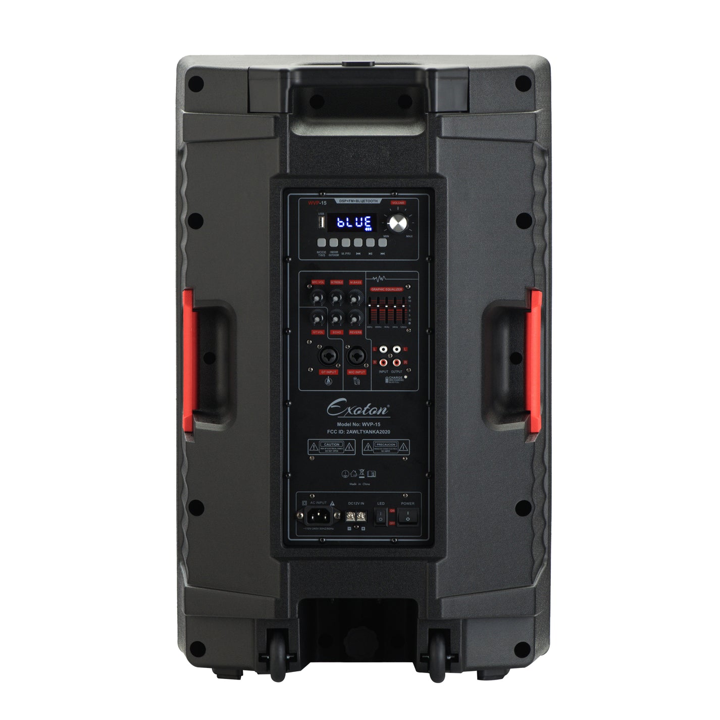 EXOTON WVP-15 1800W 15" Rechargeable Wireless PA Speaker System With Stand