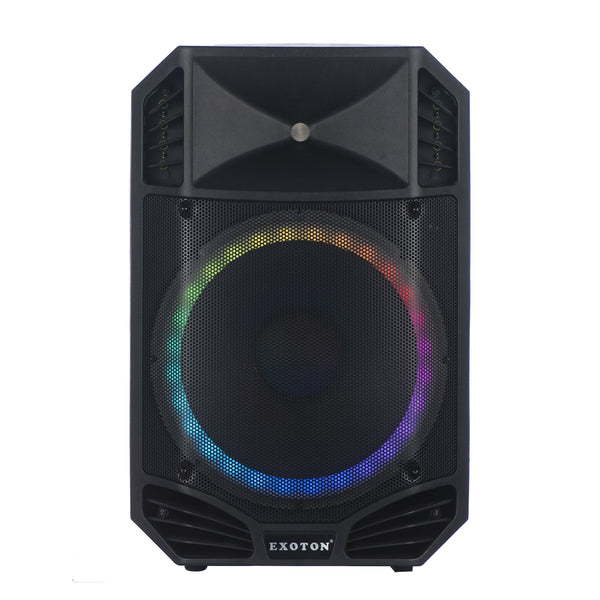 EXOTON S-1501 Bluetooth Portable PA System 1600W Rechargeable Speaker With Mic