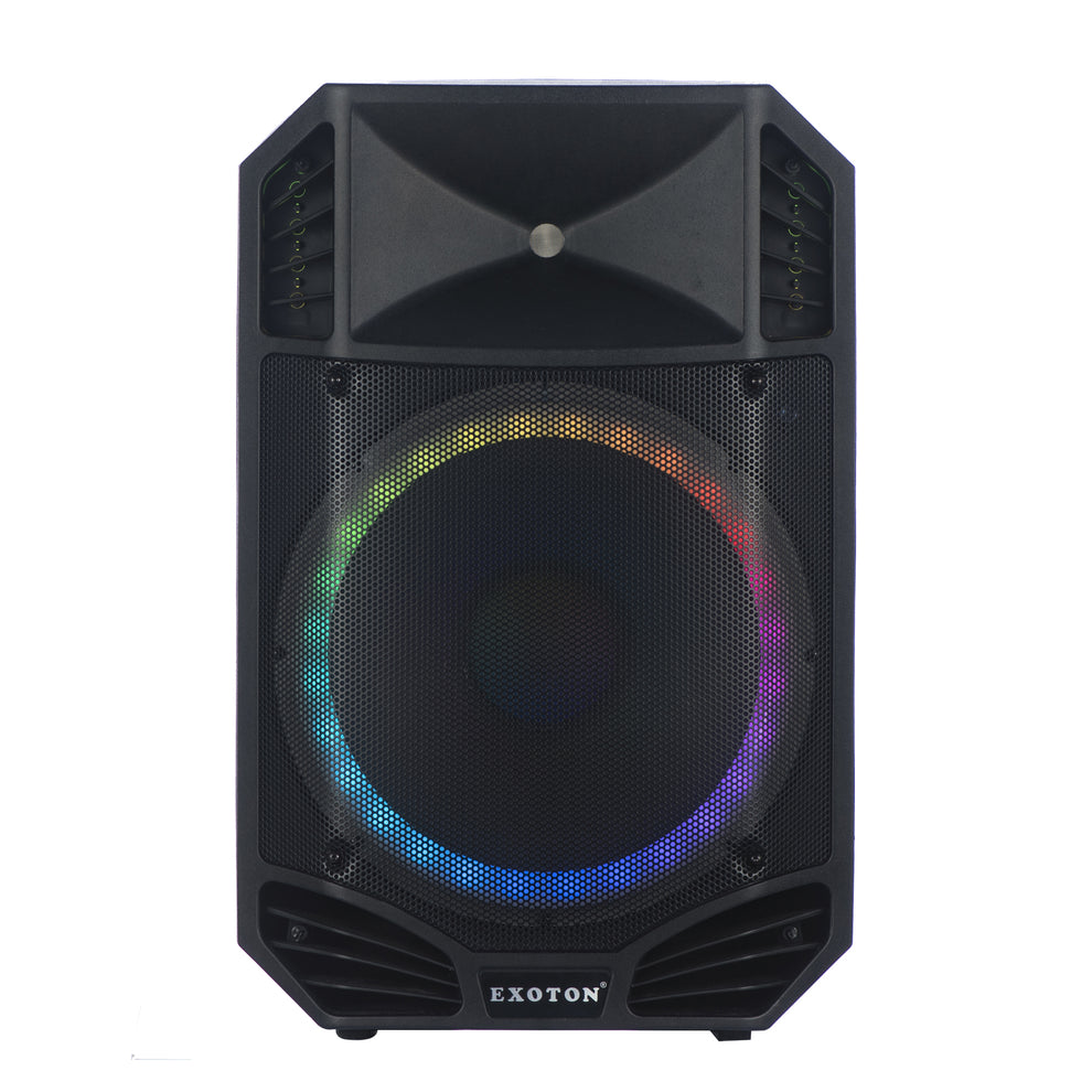 EXOTON S-1501 Bluetooth Portable PA System 1600W Rechargeable Speaker With Mic