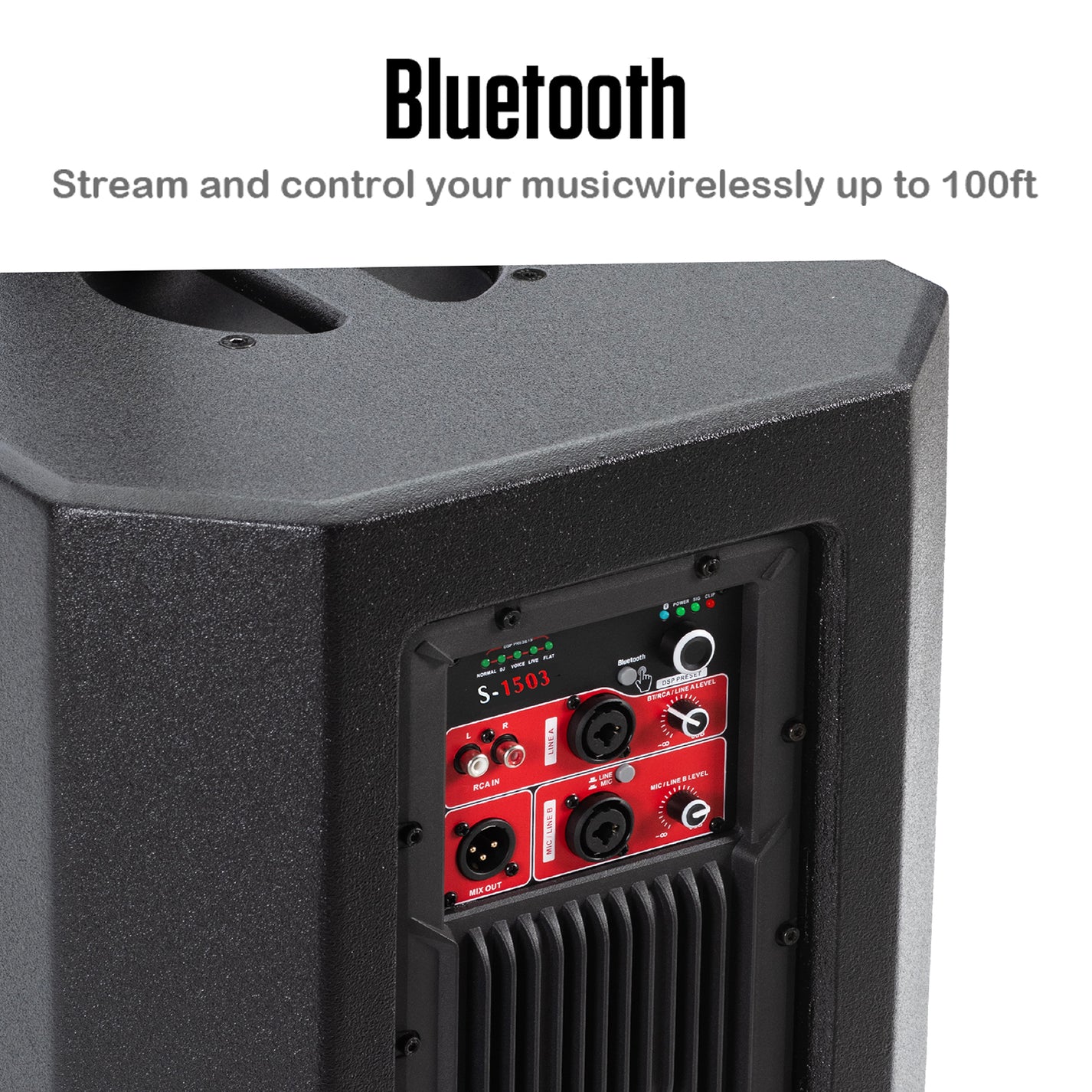 EXOTON S-1503 2000W PA Speaker System Bluetooth Column Speaker