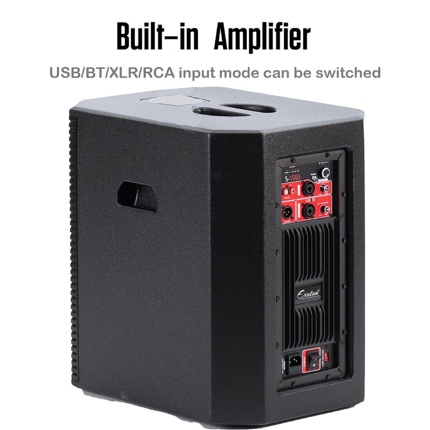 EXOTON S-1503 2000W PA Speaker System Bluetooth Column Speaker